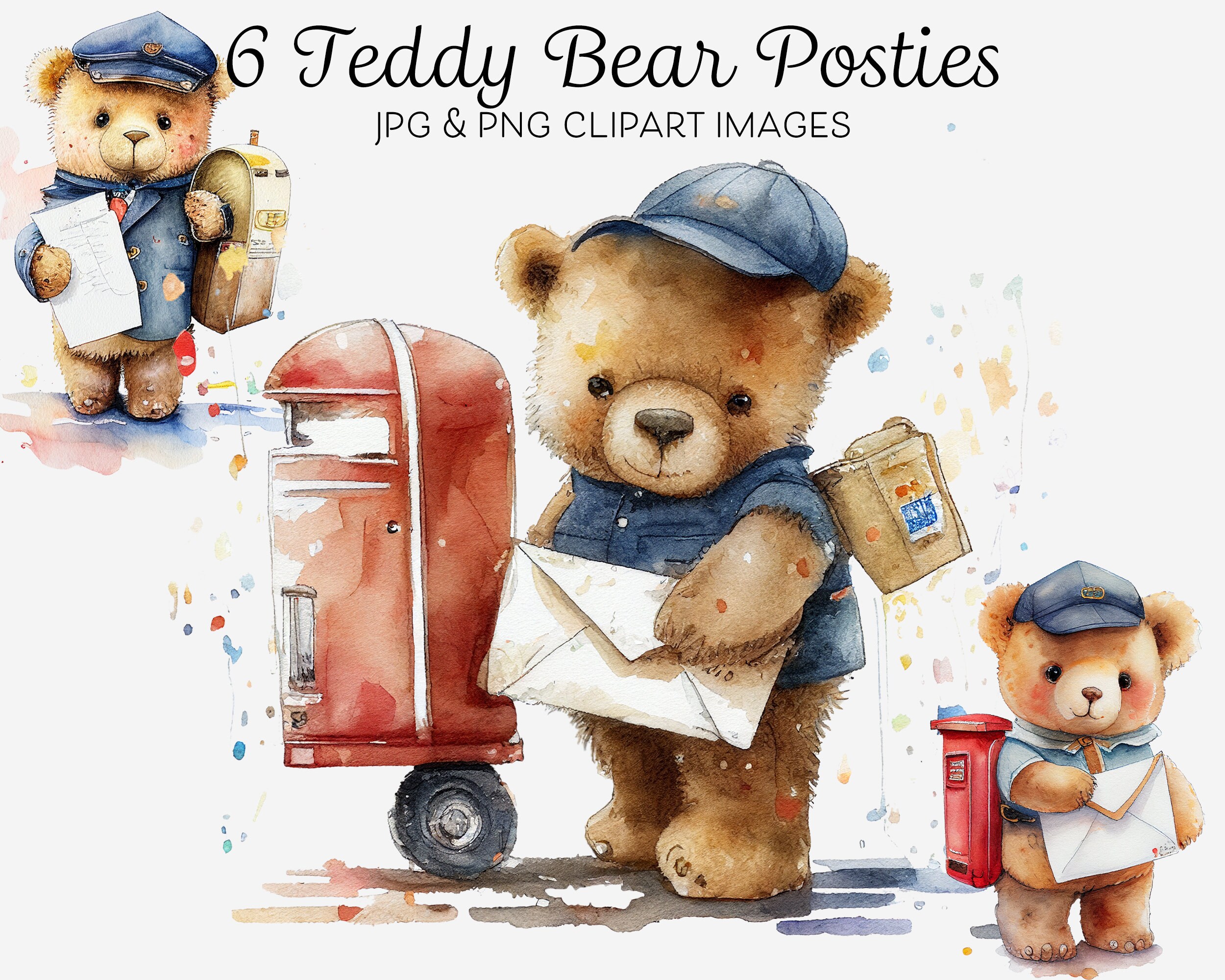 Postman Clipart Black And White Bear