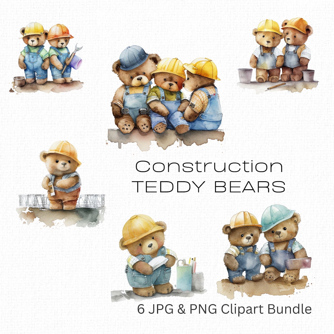 Construction Teddy Bears, Hard Hat, Construction Workers, Cute Teddies ...