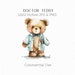 Teddy Bear Doctor Clipart, Wall Art, Doctors White Coat, Doctor Png ...