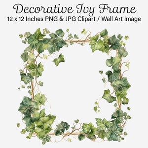 Decorative Ivy Frame for Cards Invitations Signs Business - Etsy