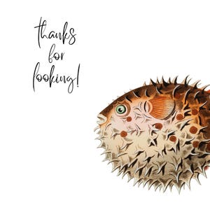 Puffer Fish Clipart, Pufferfish Png, Aquatic Life, Beach House Decor ...