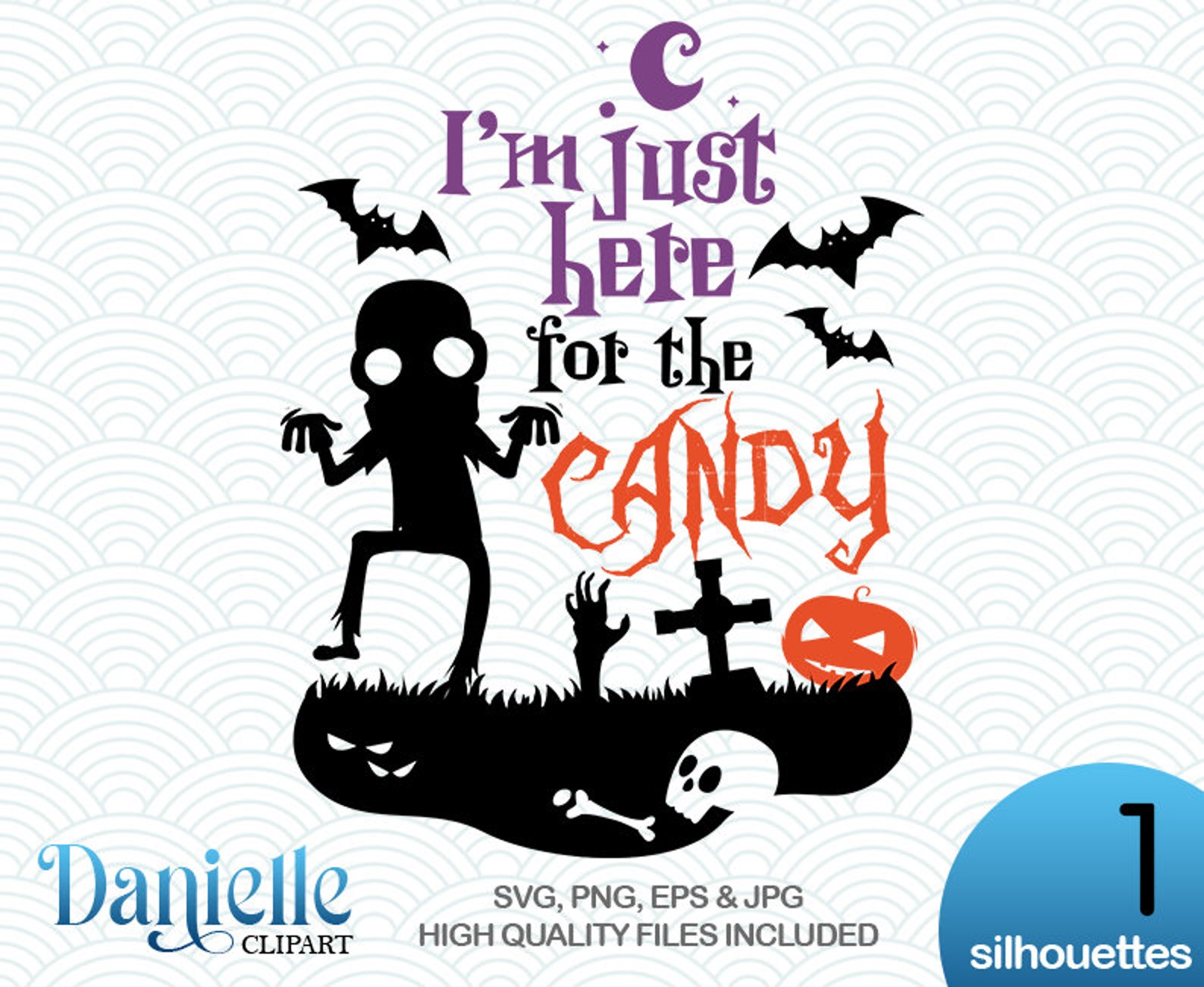 Halloween Candy Silhouettes, SVG, Png, Eps, Jpg, Cricut, Silhouette ...