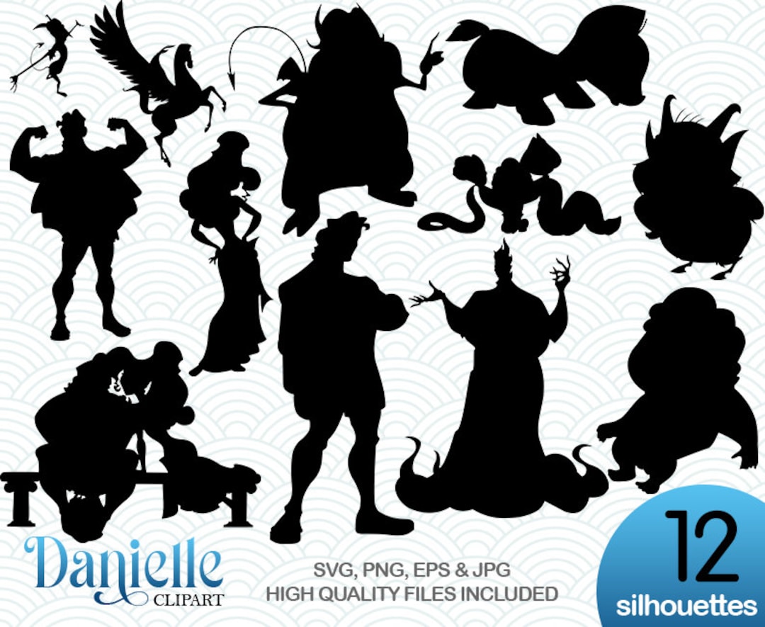 Hercules Silhouettes, SVG, Png, Eps, Jpg, Cricut, Silhouette, Cameo ...