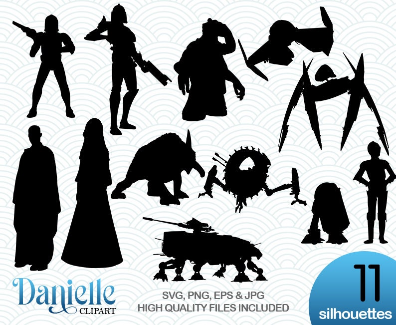 Star Wars the Clone Silhouettes SVG Png Eps Jpg Cricut - Etsy