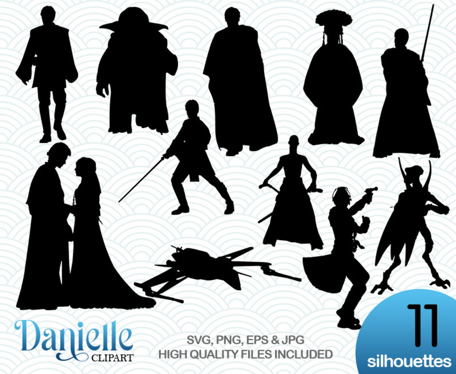 Star Wars the Clone Silhouettes, SVG, Png, Eps, Jpg, Cricut, Silhouette ...