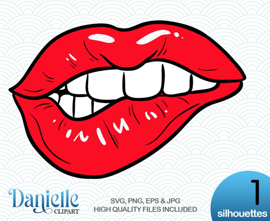 Red Lips Silhouettes, SVG, Png, Eps, Jpg, Cricut, Silhouette, Cameo ...