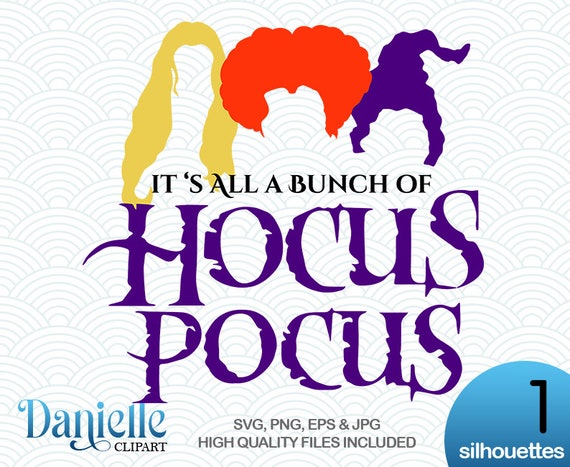 Halloween Hocus Pocus Silhouettes SVG Png Eps Jpg Cricut - Etsy