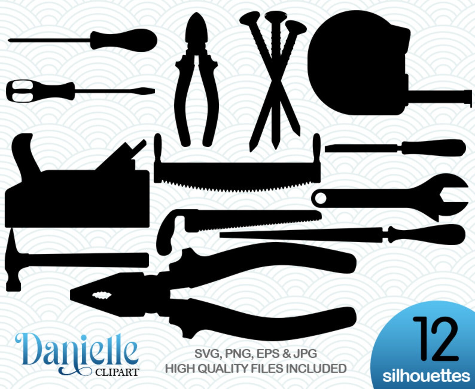 Tools Silhouettes SVG Png Eps Jpg Cricut Silhouette - Etsy