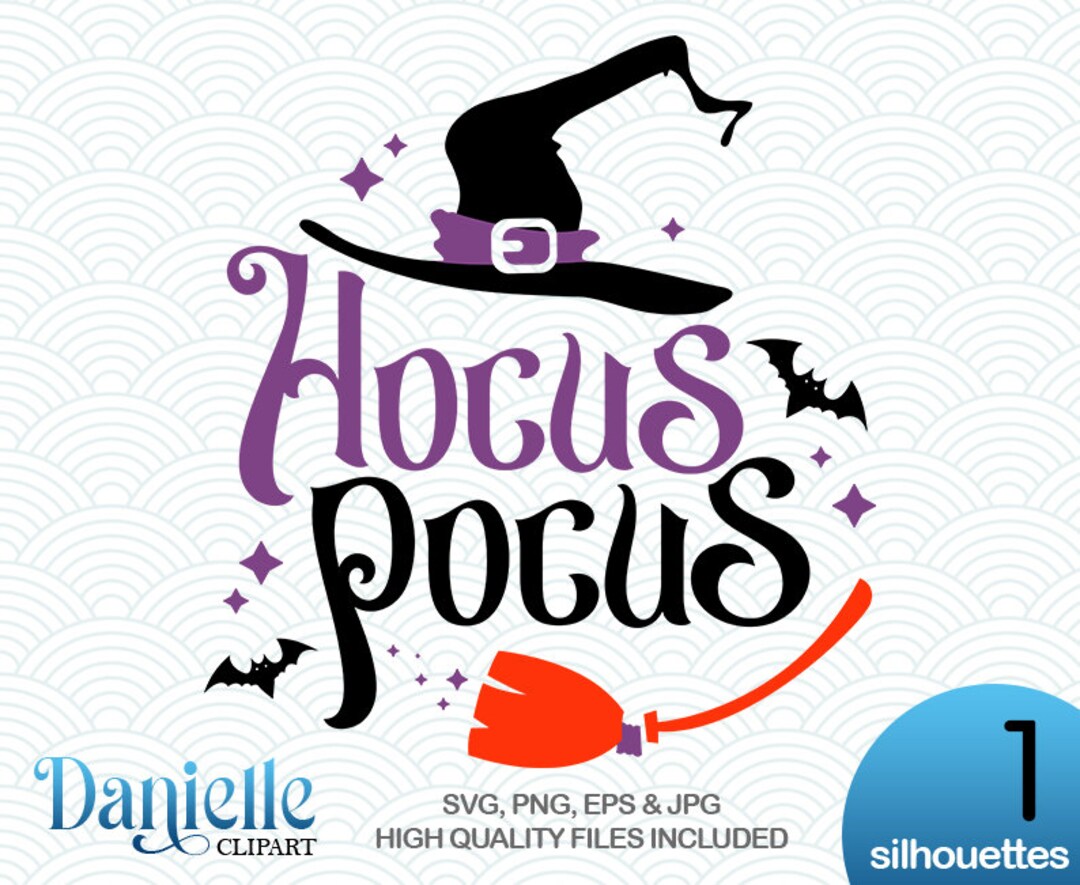 Halloween Hocus Pocus Silhouettes, SVG, Png, Eps, Jpg, Cricut ...