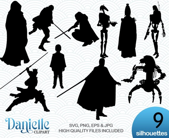 Star Wars the Phanton Menace Silhouettes SVG Png Eps Jpg | Etsy
