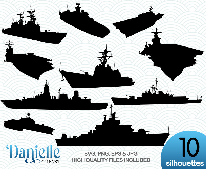 Navy Destroyer Silhouette