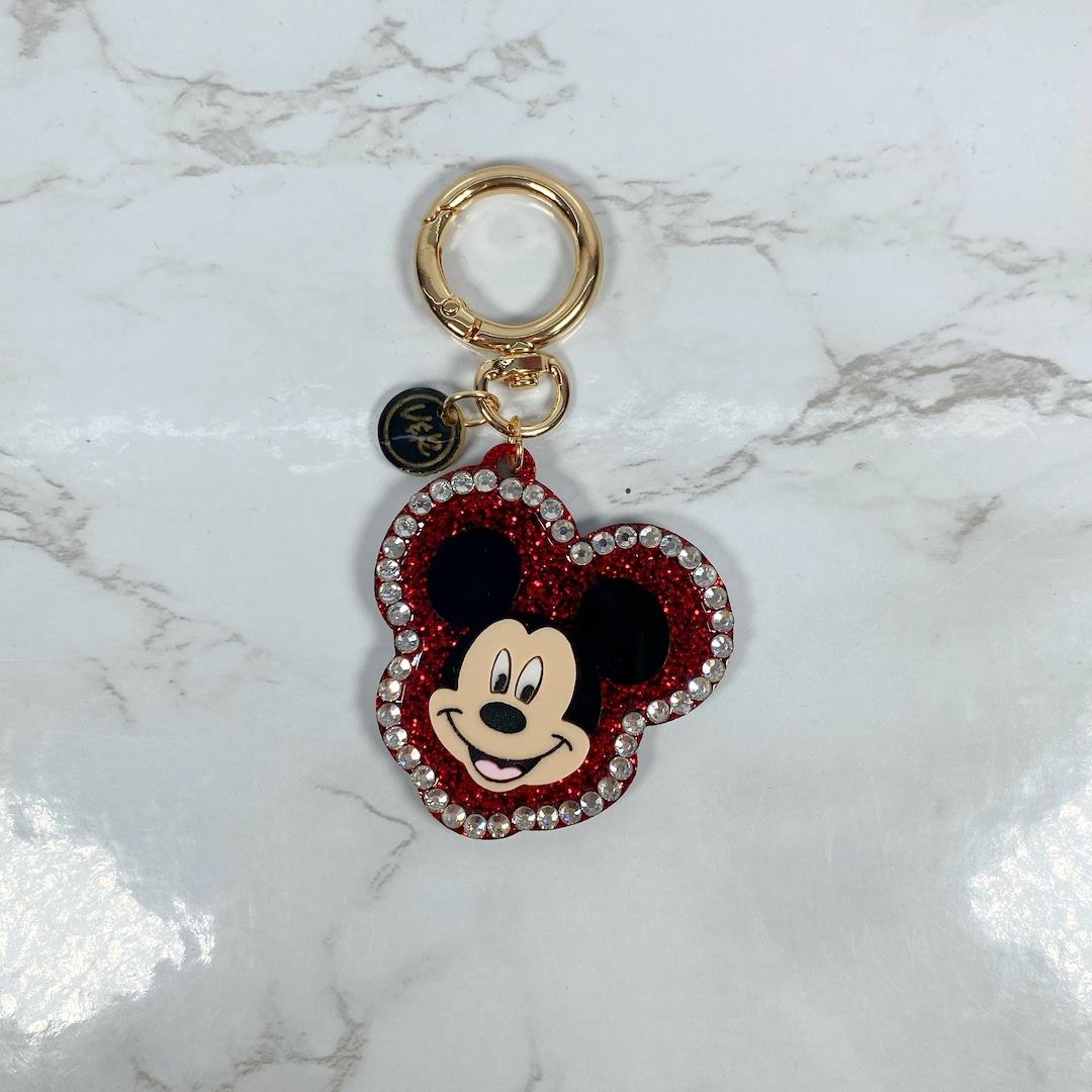 Sparkle Mickey Mouse Bag Charm - Mickey and Friends Acrylic Keychain - Etsy