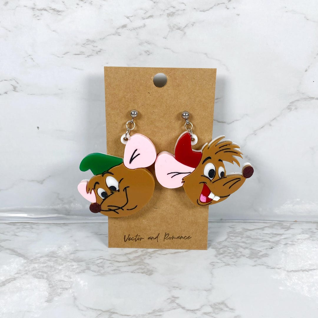 Mouse Buddies - Cinderella - Gus Gus and Jaq Inspired Acrylic Dangle ...