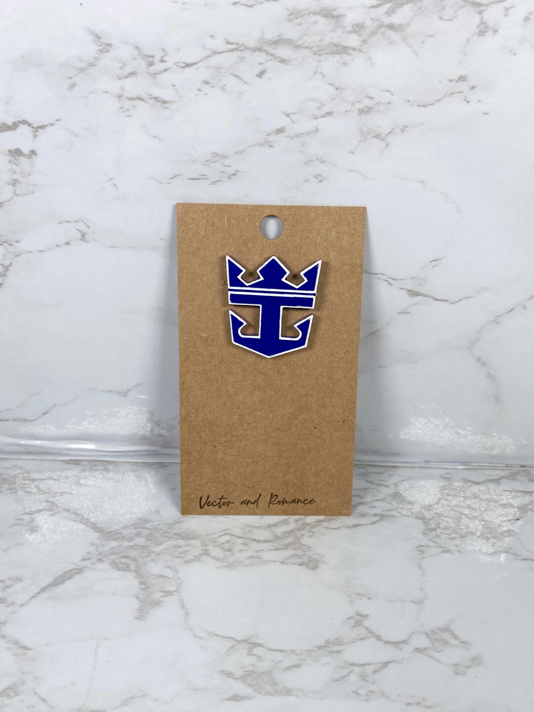 Royal Caribbean Anchor Cruise Line Inspired Acrylic Lapel Pin Brooch ...