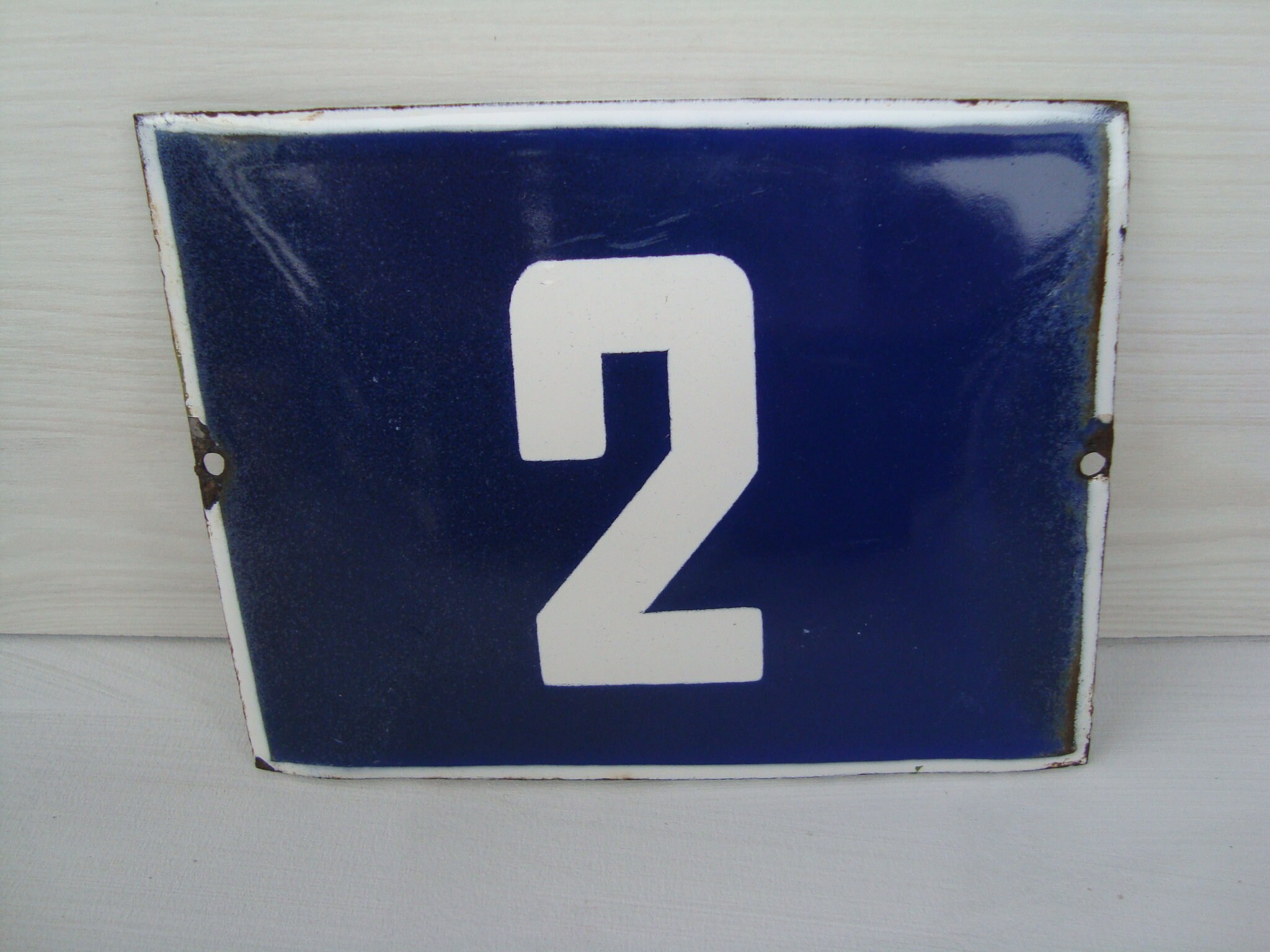 Vintageporcelain Plaque 2 Sign 2 Vintage Sign House Blue - Etsy