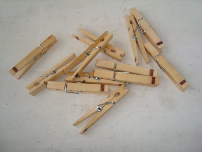 Wooden Clips ,wooden Clamp, Cards ,embossing Crafts Kindergarten,12 Pcs ...