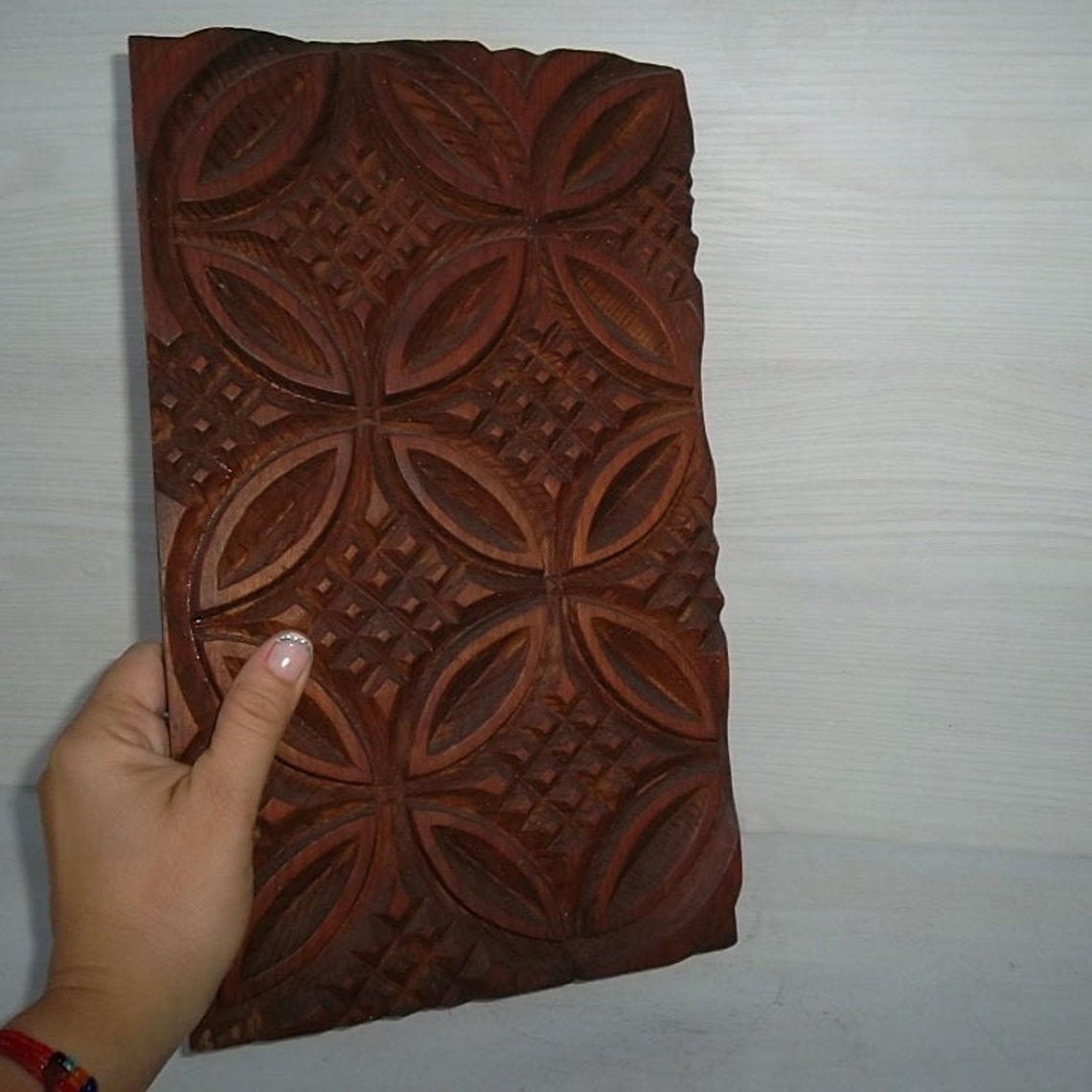 Vintage Hand Made Wood-carving Geometric Shape ,abstract Carving ...