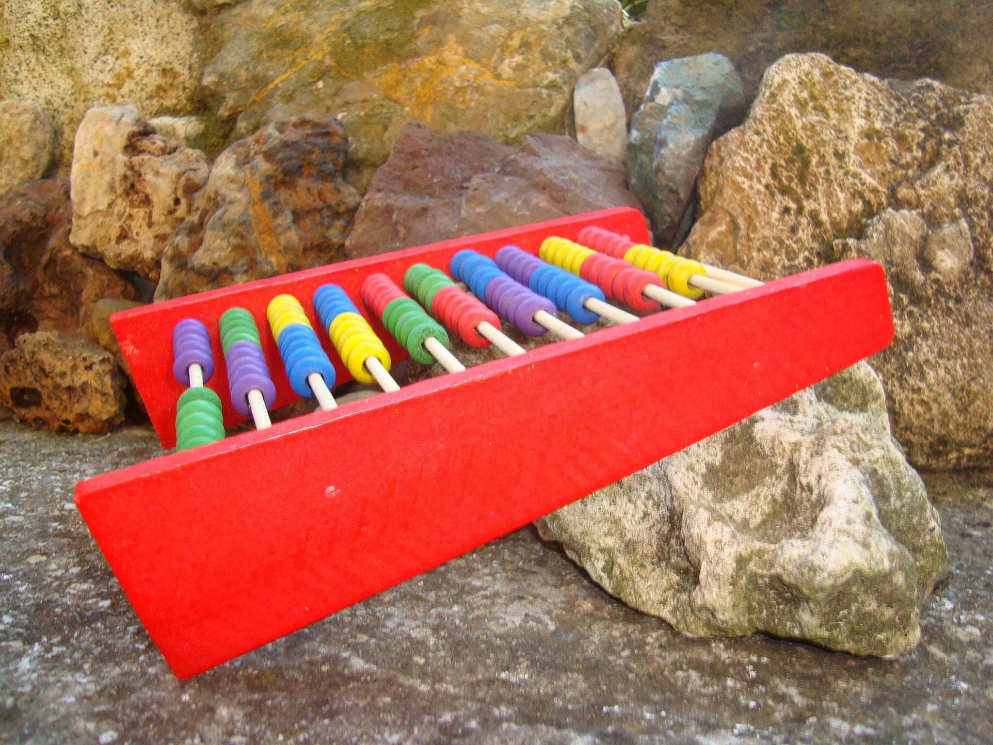 Vintage Educational Toy Wooden Counting Device Primitive Math - Etsy