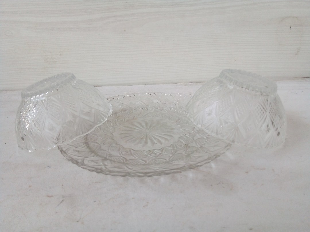 Clear Glass Saucers, Small Glass Plates , Set of 3 - Etsy