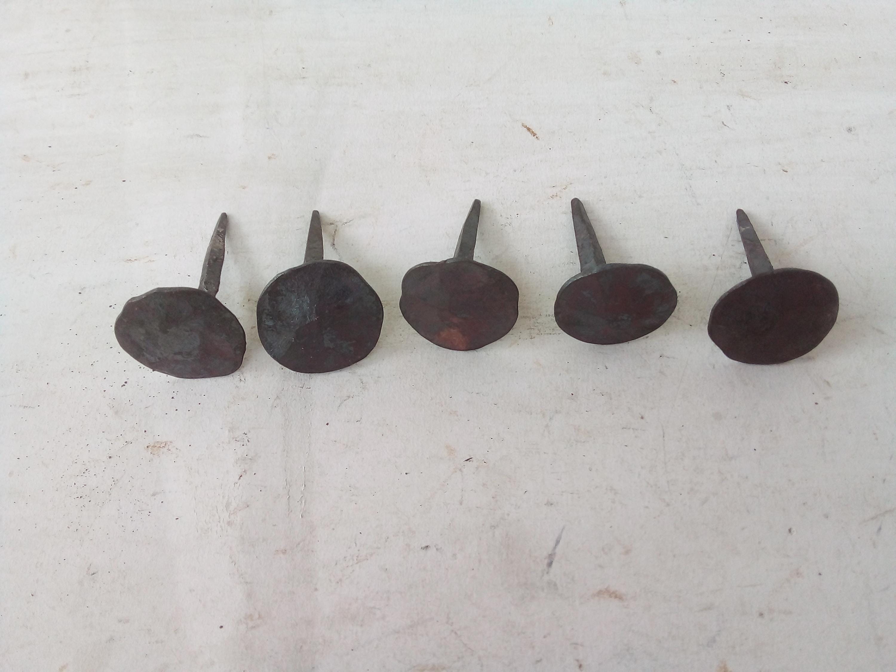 Set of 5 Forged Nails, Ship Nails, Antique Vintage Forged Nails, Old ...