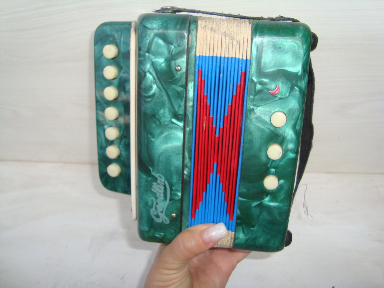 A Small Accordion ,,goodlin,,musical Instrument ,musical Toy ,vintage ...