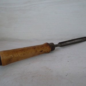 Antique Chisel, Vintage Wooden Tool, Old Rusty Metal Tool, Woodworker ...