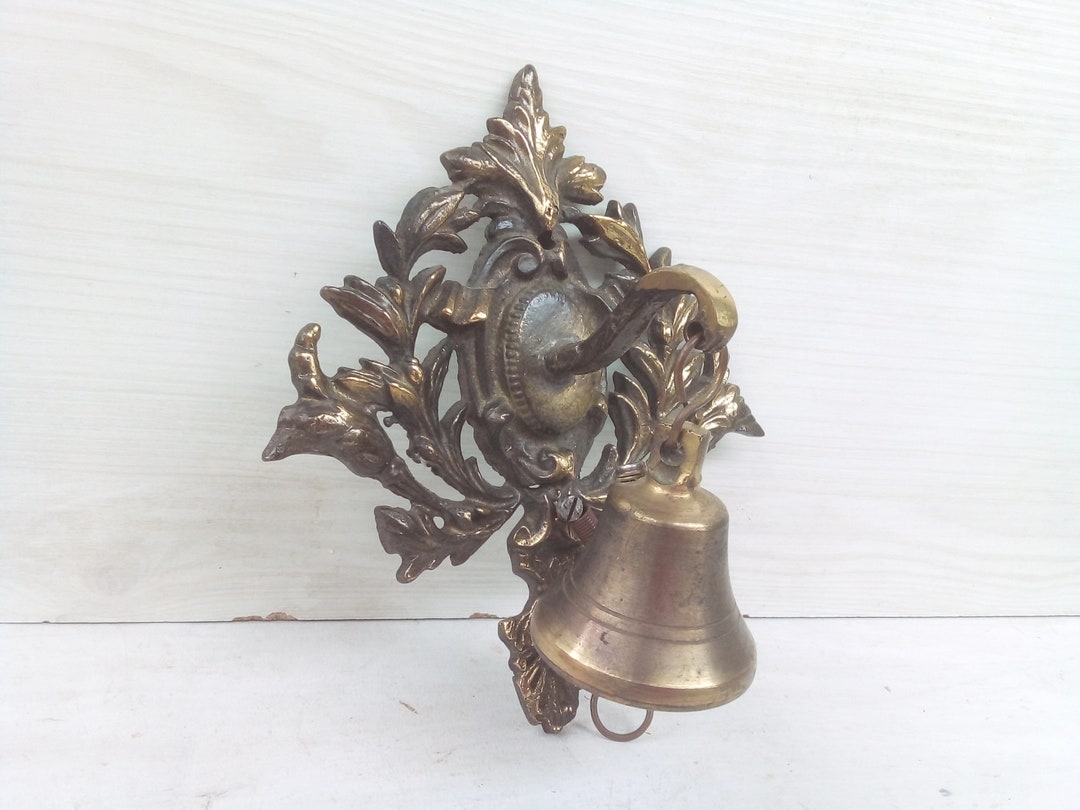 Door Bell, Brass Door Bell, Hanging Door Bell, Bell Pull, Wall Mounted ...