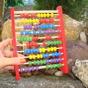Vintage Educational Toy Wooden Counting Device Primitive Math, Home ...