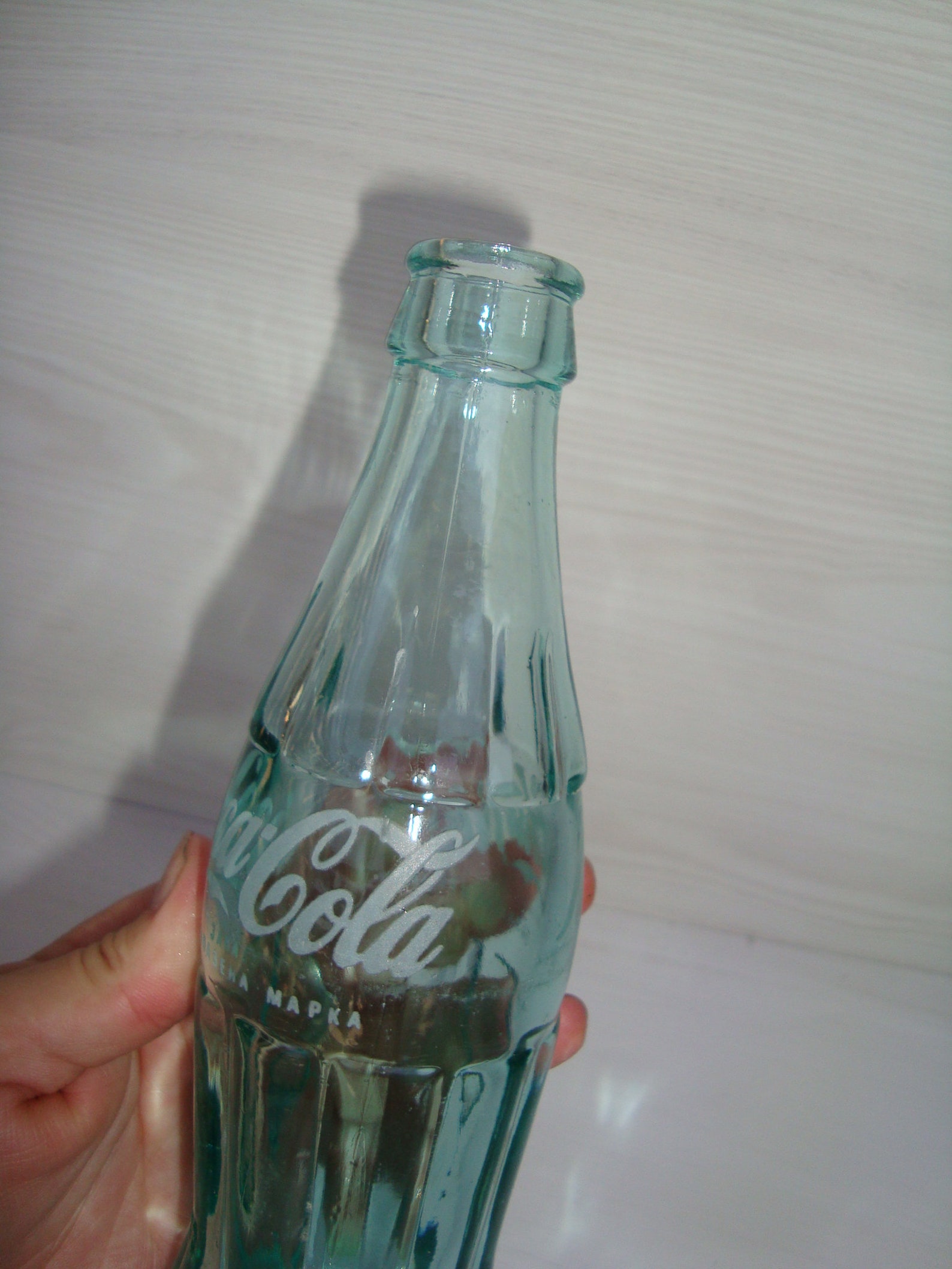 Coca-cola Bottle, Rare Vintage Coca-cola Bottle – Green Glass With ...