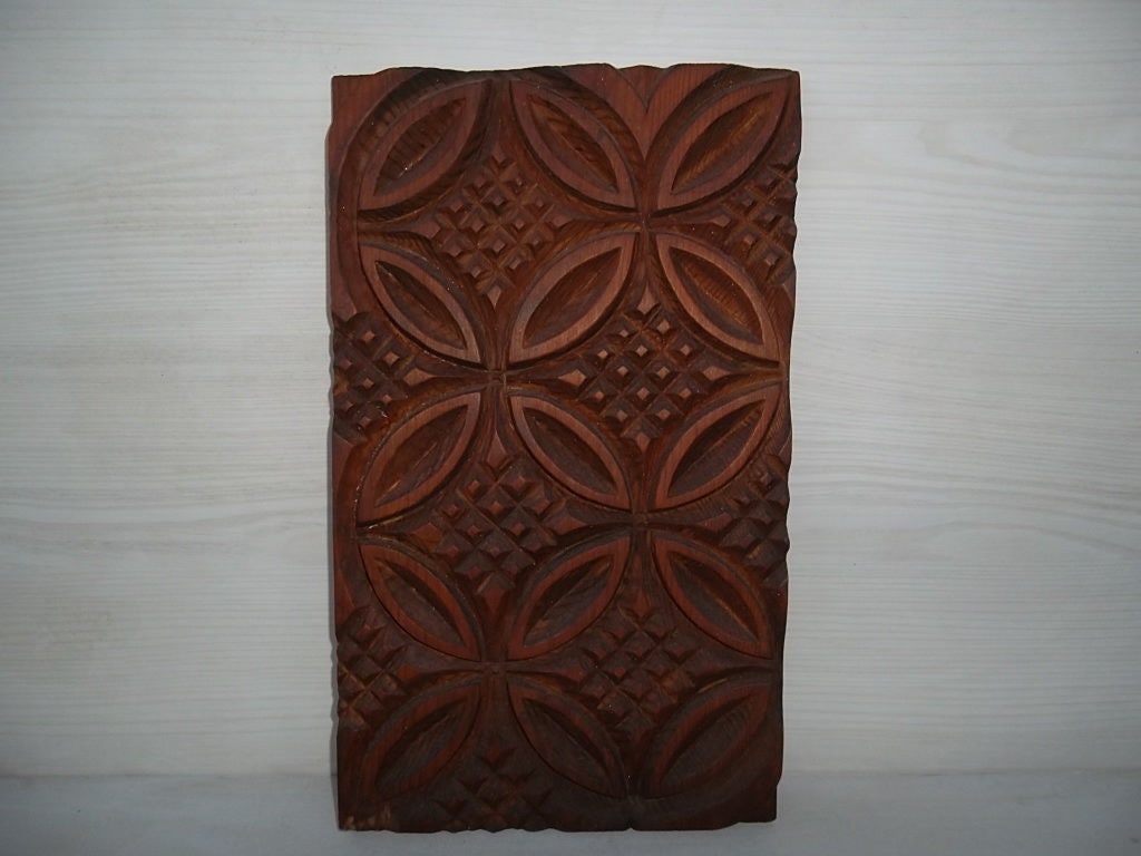 Vintage Hand Made Wood-carving Geometric Shape ,abstract Carving ...