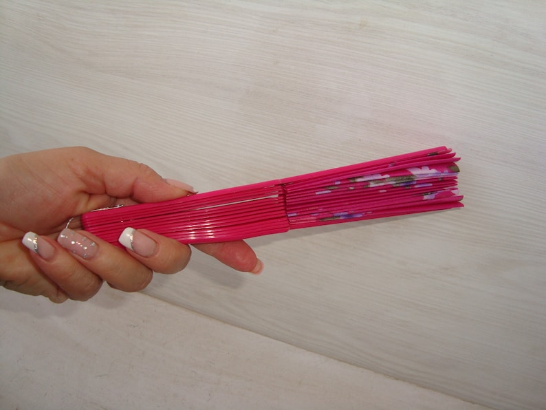 Beautiful Hand Fan, Hand Held Fan, Pink Fan , Spanish Style Fan, Gift ...