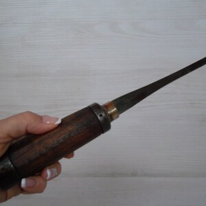 Antique Chisel, Vintage Wooden Tool, Old Rusty Metal Tool, Woodworker ...