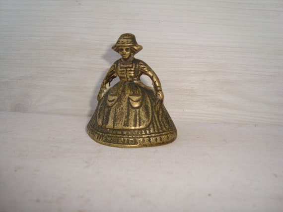 Vintage Welsh Lady Brass Bell gift | Etsy