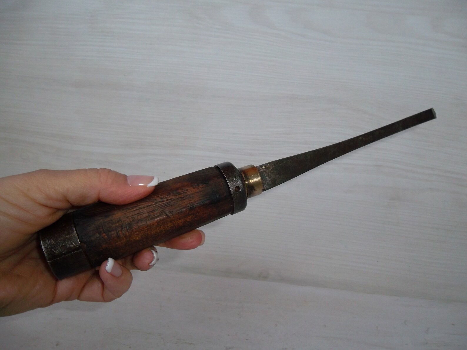 Antique Chisel, Vintage Wooden Tool, Old Rusty Metal Tool, Woodworker ...
