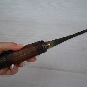 Antique Chisel, Vintage Wooden Tool, Old Rusty Metal Tool, Woodworker ...