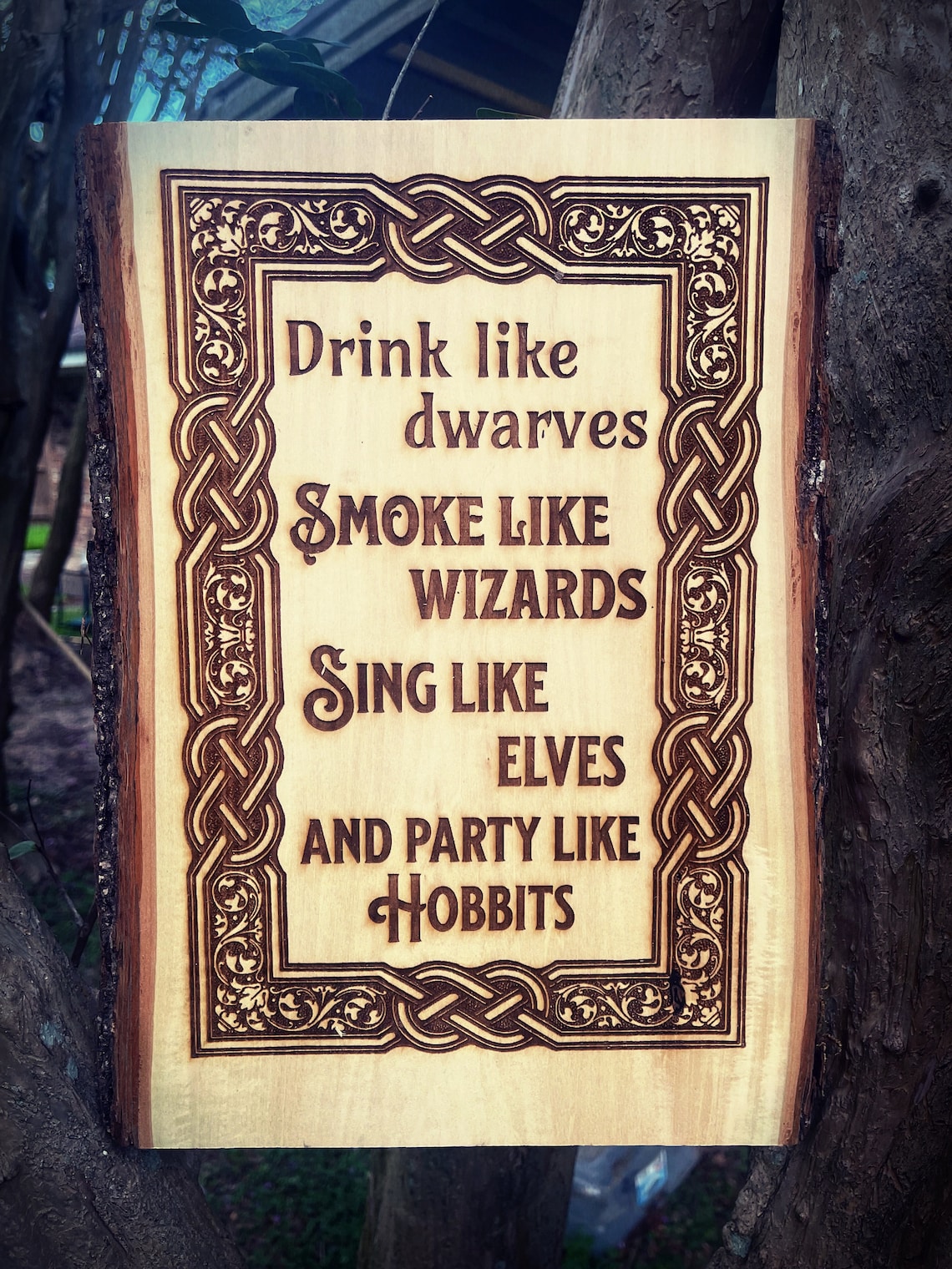 Drink Like Dwarves Wood Board, Smoke Like Wizards Board, Sing Like ...