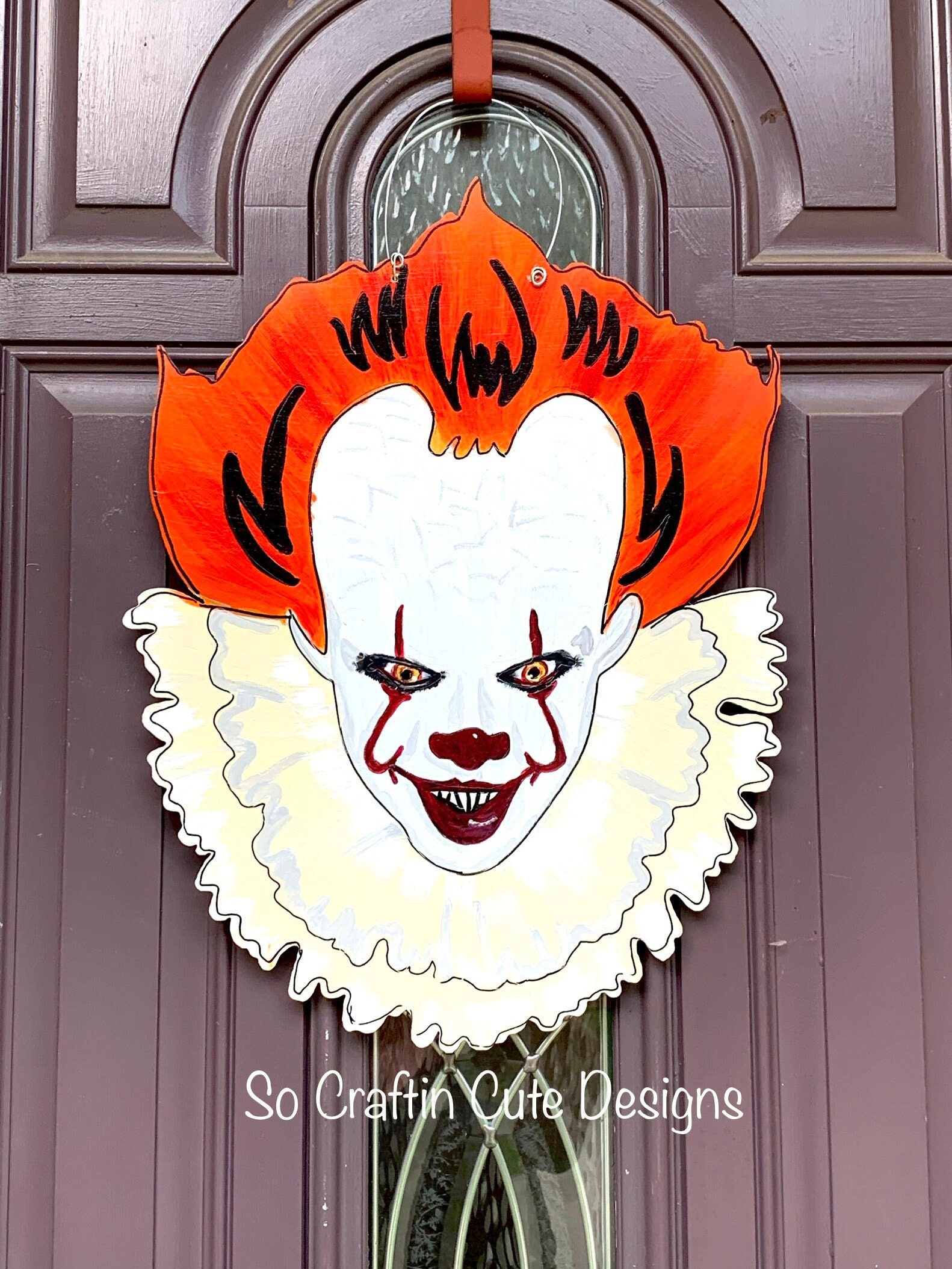 Scary Movie Door Hanger, Pennywise Door Hanger, Horror Character Door ...