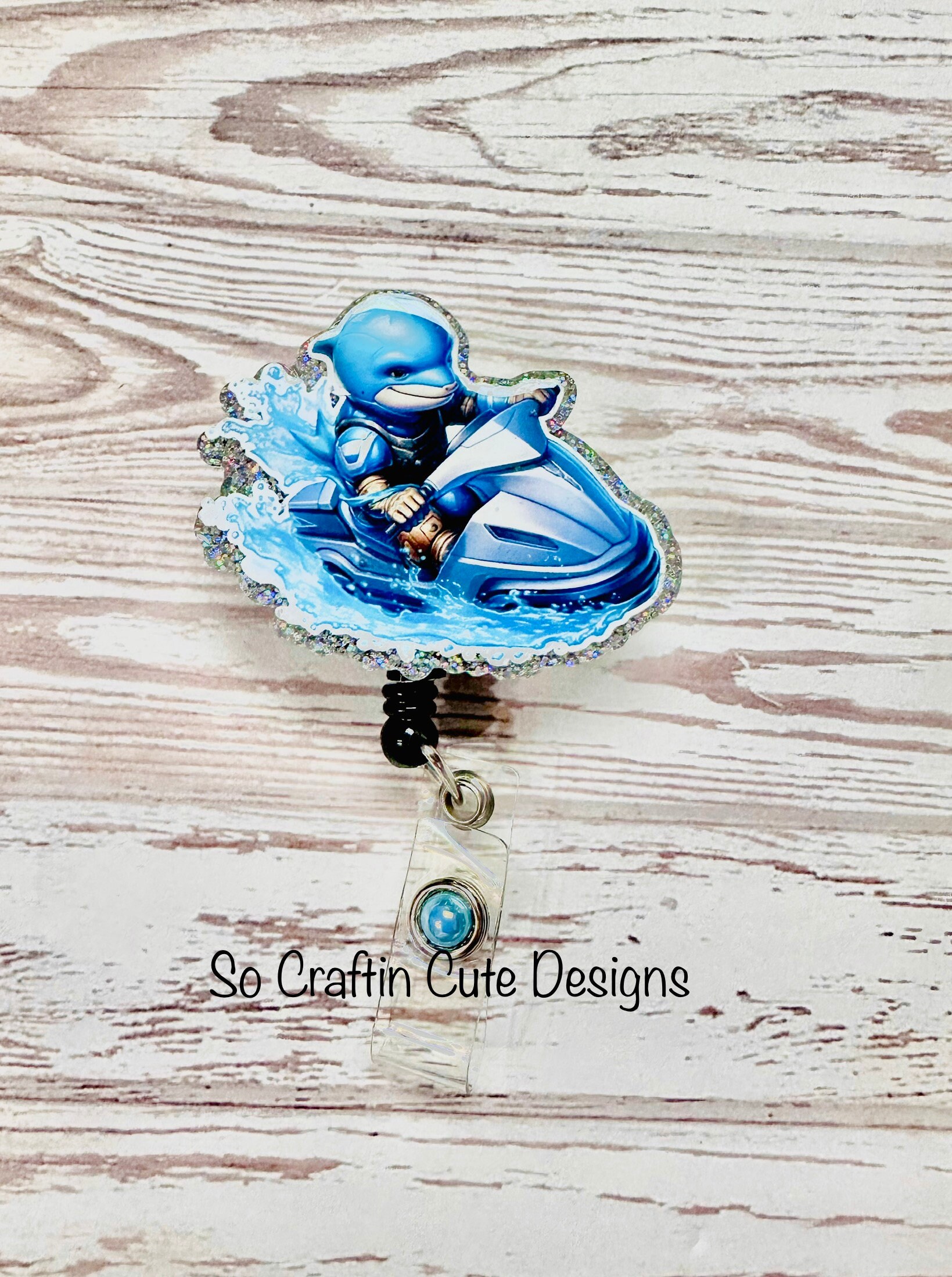 Jet Ski Dolphin Badge Reel, Dolphin Badge Reel, Jet Ski Badge Reel ...