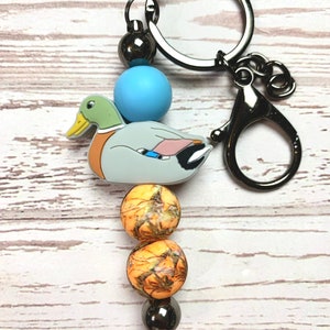 Duck Key Chain Silicon Beads Duck Keychain Duck Hunting - Etsy