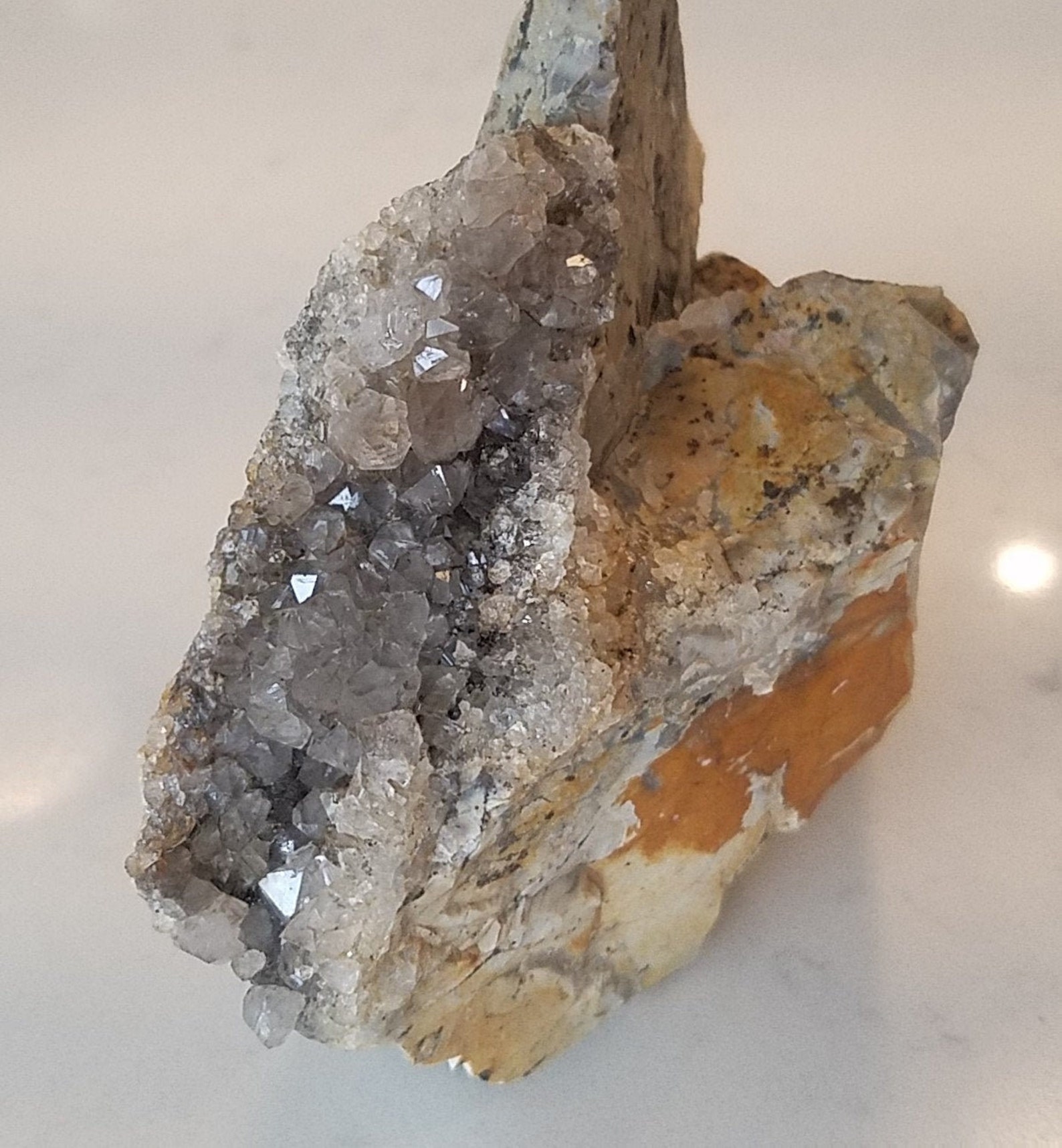 Ohio flint geode fragment featuring large quartz crystals and | Etsy