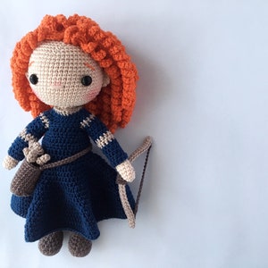 Crochet Pattern for Doll MERIDA, PDF english - Etsy