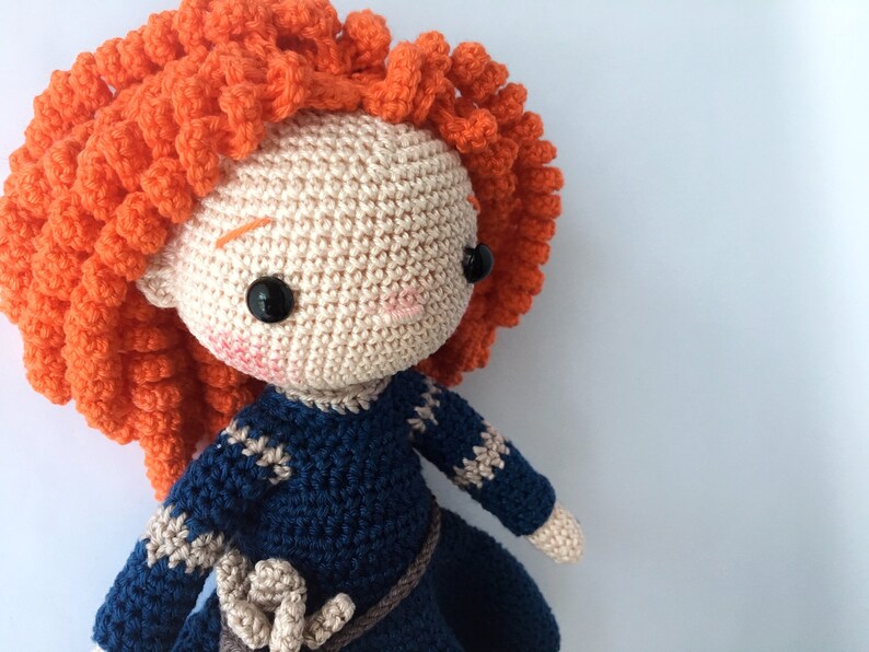 Crochet Pattern for Doll MERIDA PDF english - Etsy