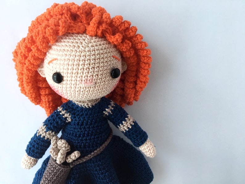 Crochet Pattern for Doll MERIDA PDF english - Etsy