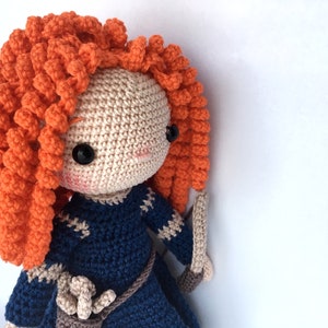 Crochet Pattern for Doll MERIDA, PDF english - Etsy
