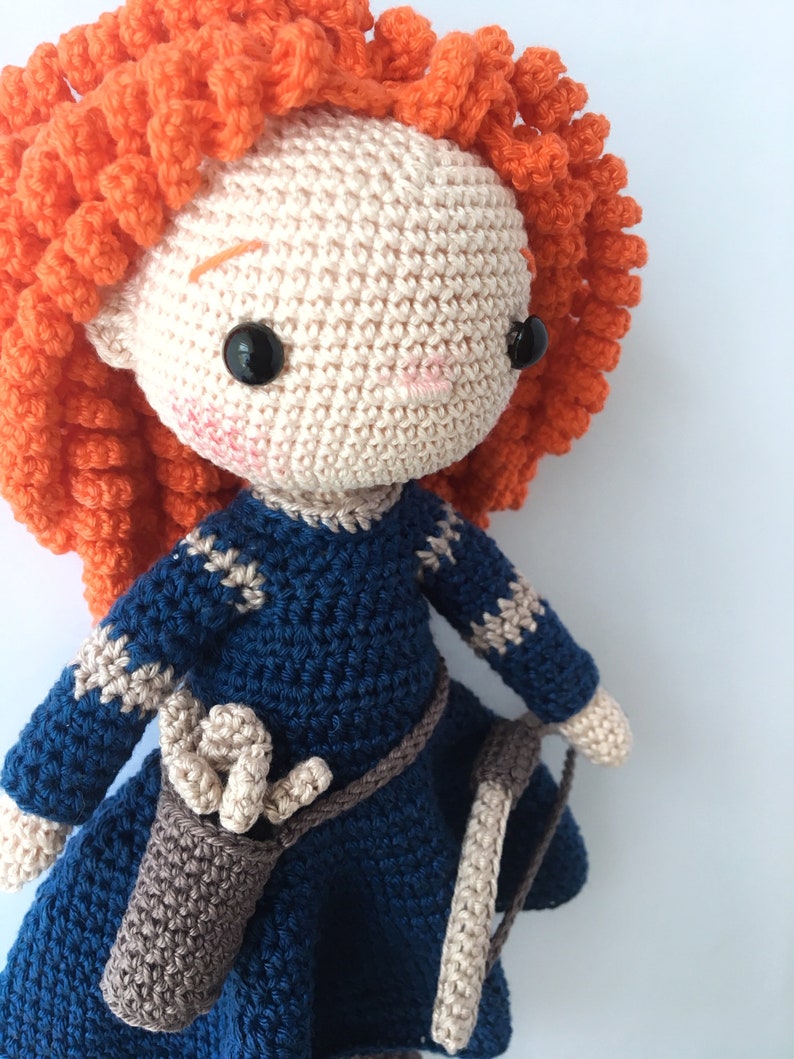 Crochet Pattern for Doll MERIDA PDF english - Etsy