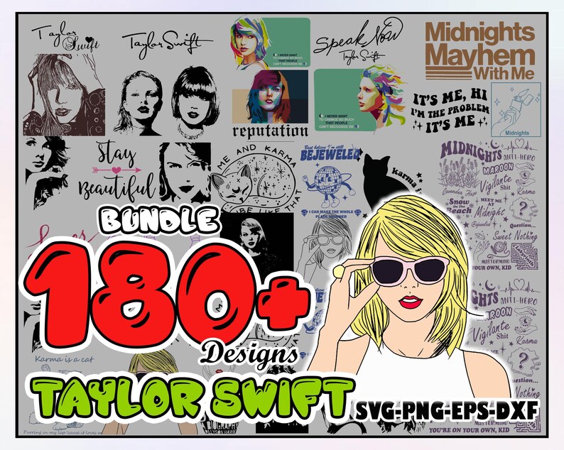 Taylor Swift Design Svg, Taylor Swift Svg, Singer Svg, Famous Singer ...