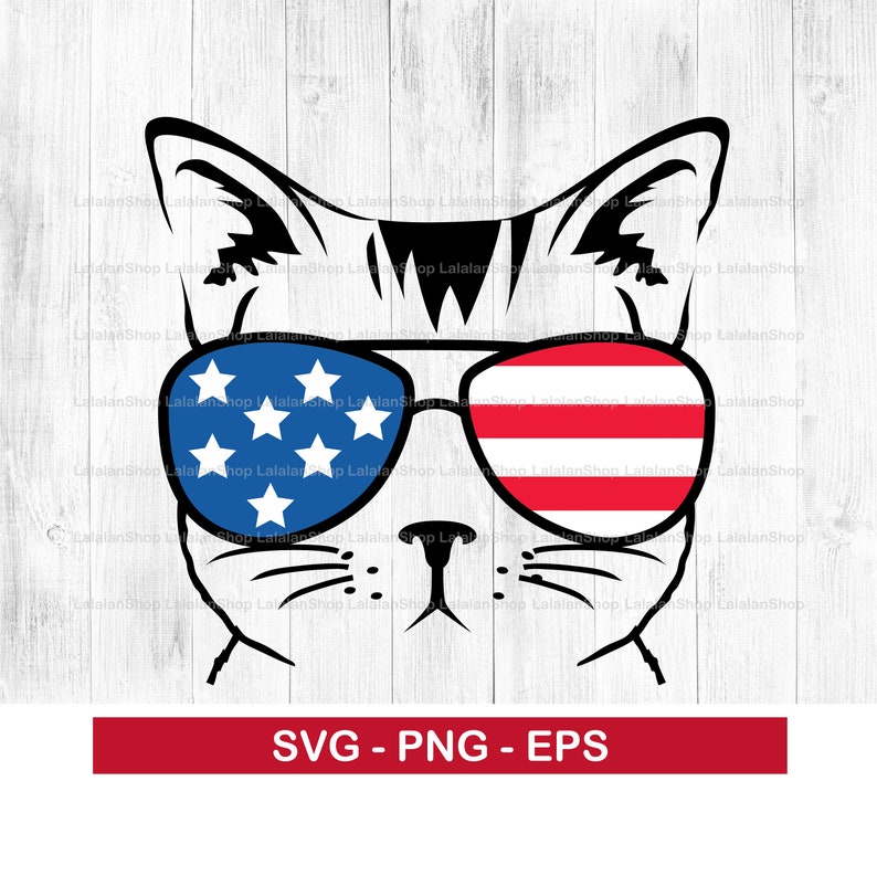 Cat 4th of July Svg Cat Svg Independence Day Svg Fourth of - Etsy