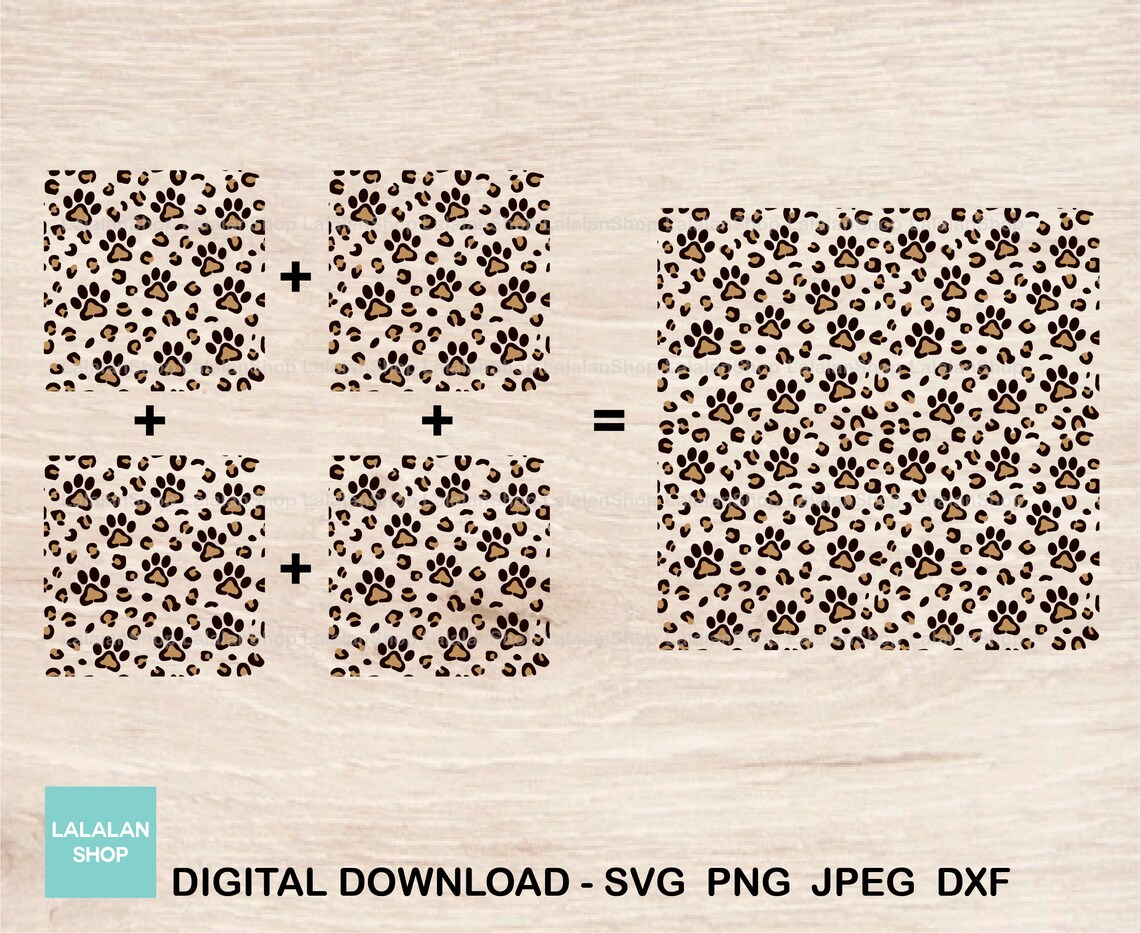 Paw Leopard Print Svg Cat Paw Pattern Svg Dog Paw Pattern - Etsy