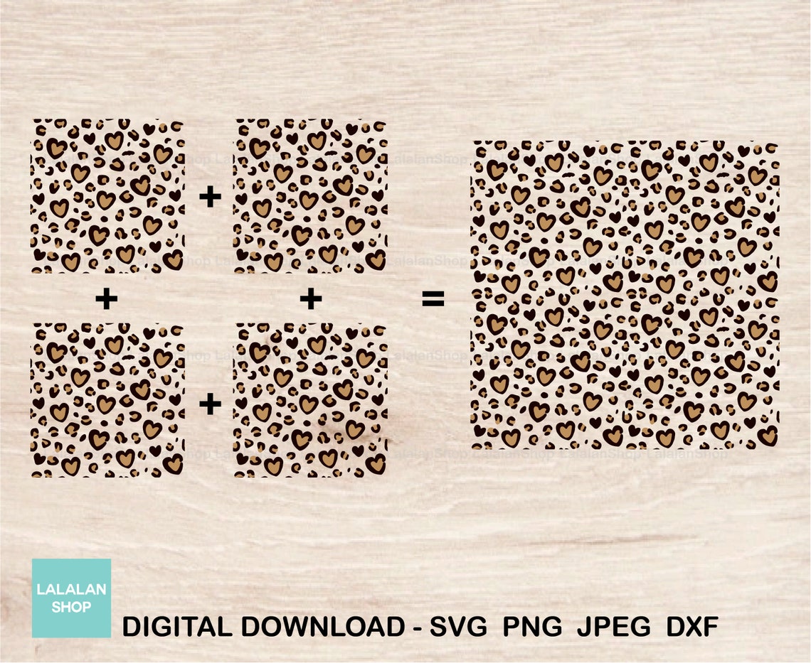 Leopard Print Svg Love Heart Svg Heart Leopard Print Svg - Etsy