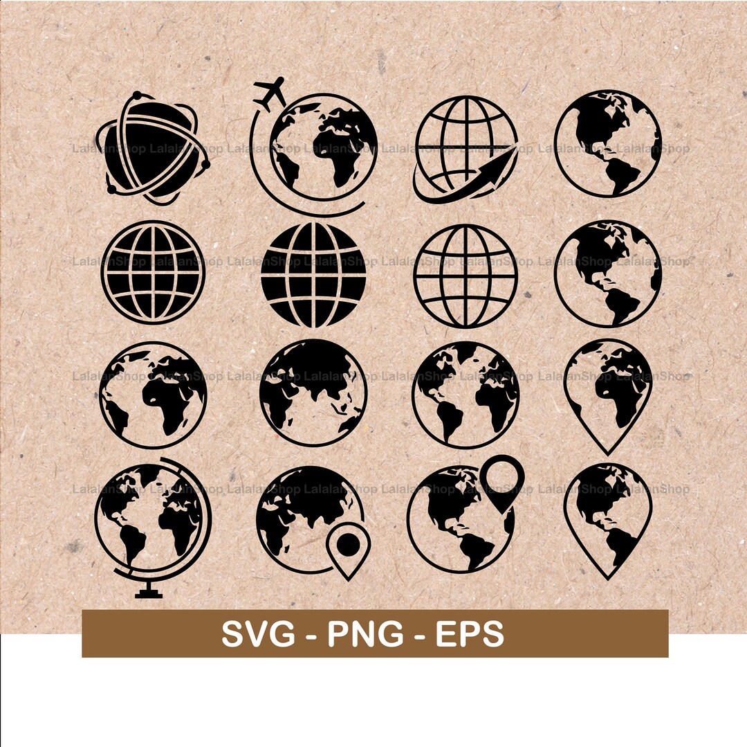 Globe SVG Bundle, Globe SVG, Globe Clipart, Globe Vector, Earth Svg ...